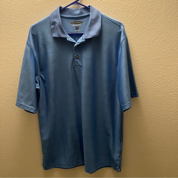 Pebble Beach | Shirts | Pebble Beach Blue Polo Shirt With Soft Fabric ...